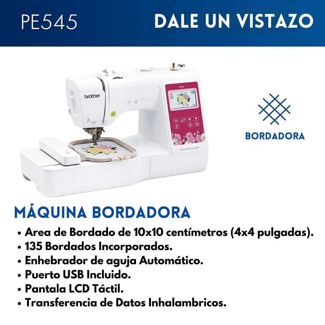 Bordadora Familiar Brother PE545 – Antioqueña de Máquinas