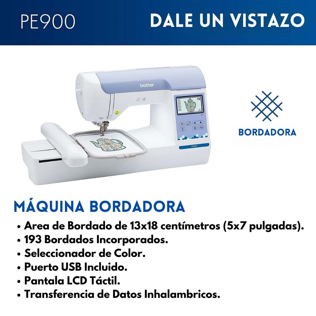 Bordadora Familiar Brother PE900 – Antioqueña de Máquinas